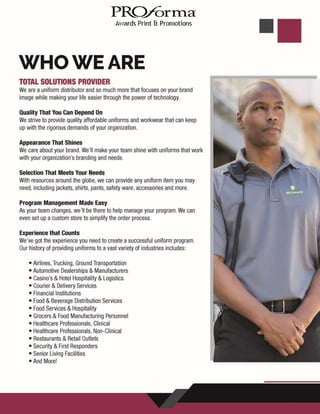 Uniform Program Resource By Proforma Awards Print & Promotionspapp | PDF