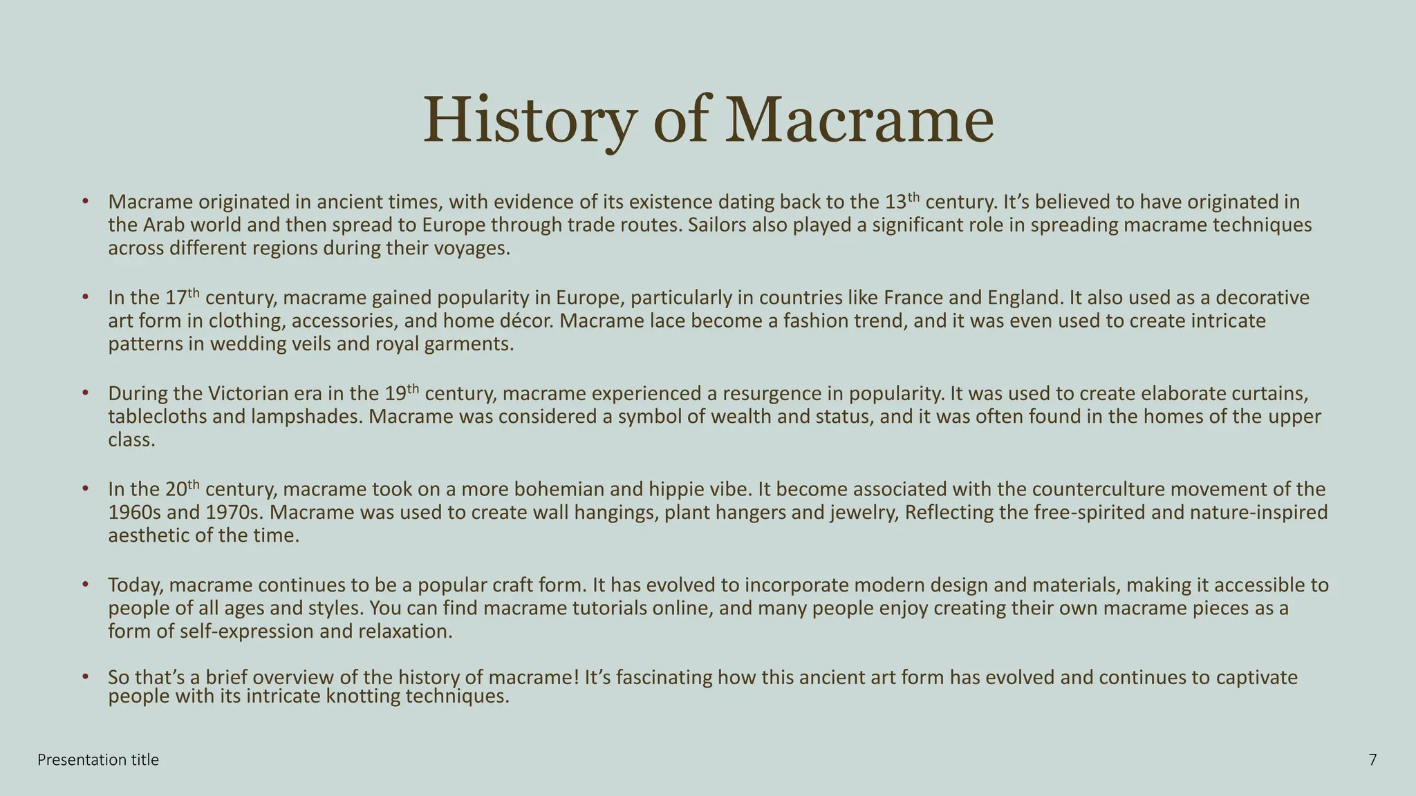 Macrame products on Unifycord and learn with us | PPTX