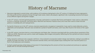 Macrame products on Unifycord and learn with us | PPTX | Needlework ...