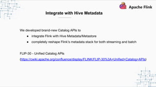 Unify Enterprise Data Processing System Platform Level Integration of Flink and Hive - Bowen Li ...