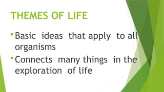 unifying themes of life in earth life and | PPTX