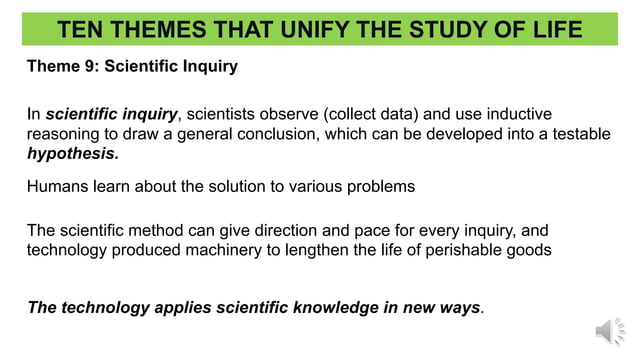 Unifying Themes in the study of life.pptx | Gardening | Home & Garden