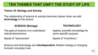 Unifying Themes in the study of life.pptx | Gardening | Home & Garden
