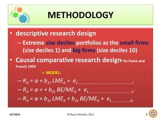 Uniglobe presentation 2012 firm size, book to-market ratio and stock ...