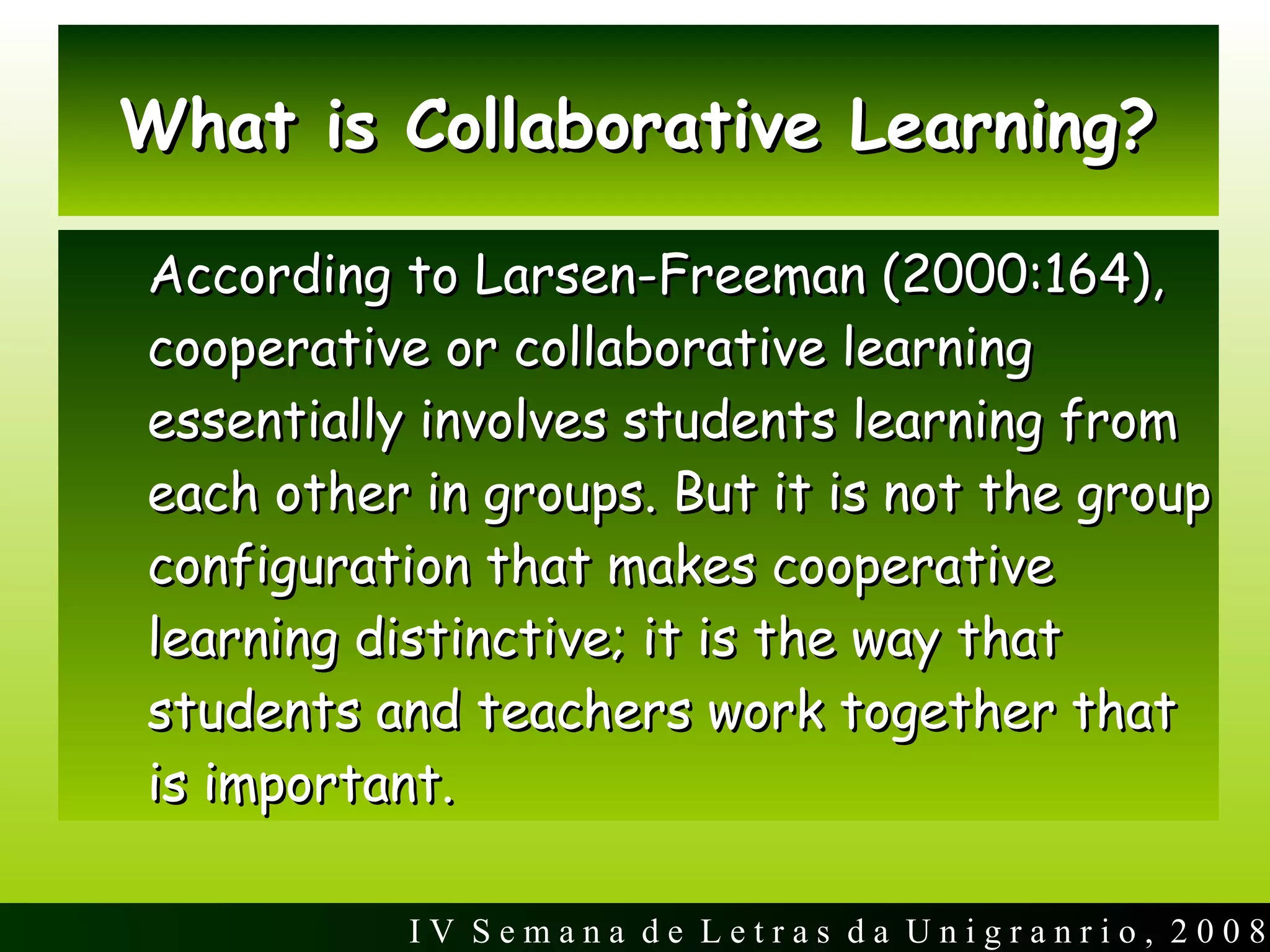 Online Collaborative Learning in ELT | PPT