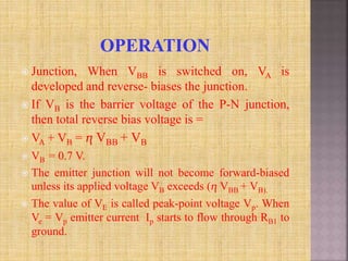 Unijunction transistor | PPTX
