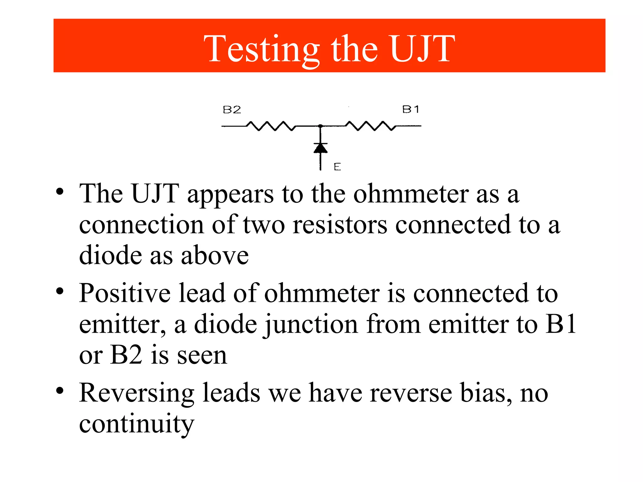 Unijunction transistor (ujt) | PPT