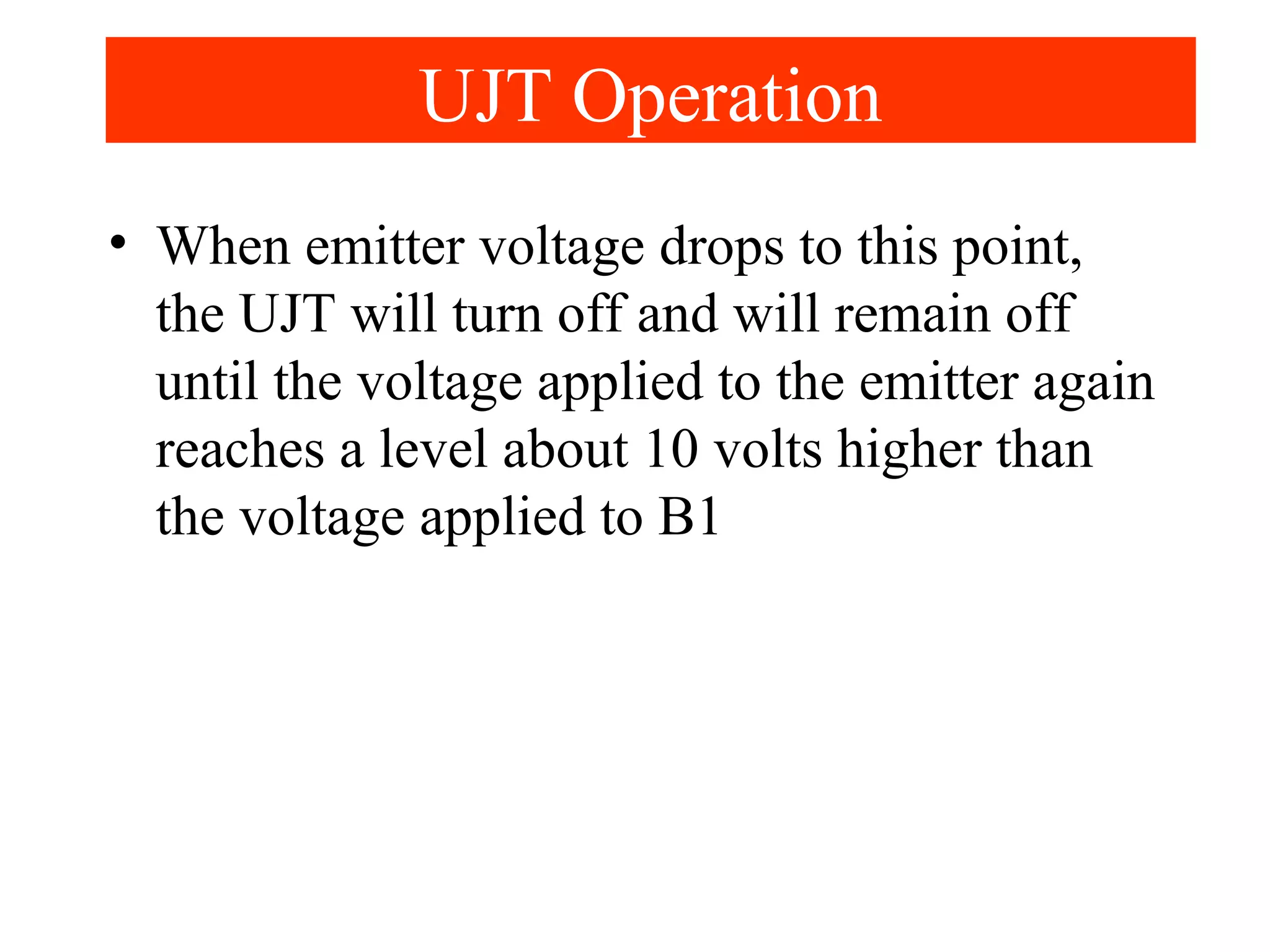 Unijunction transistor (ujt) | PPT