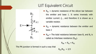 Unijunction transistor (ujt) | PPTX