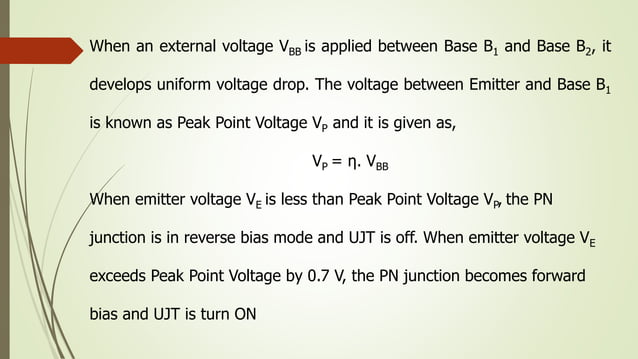 Unijunction transistor (ujt) | PPTX