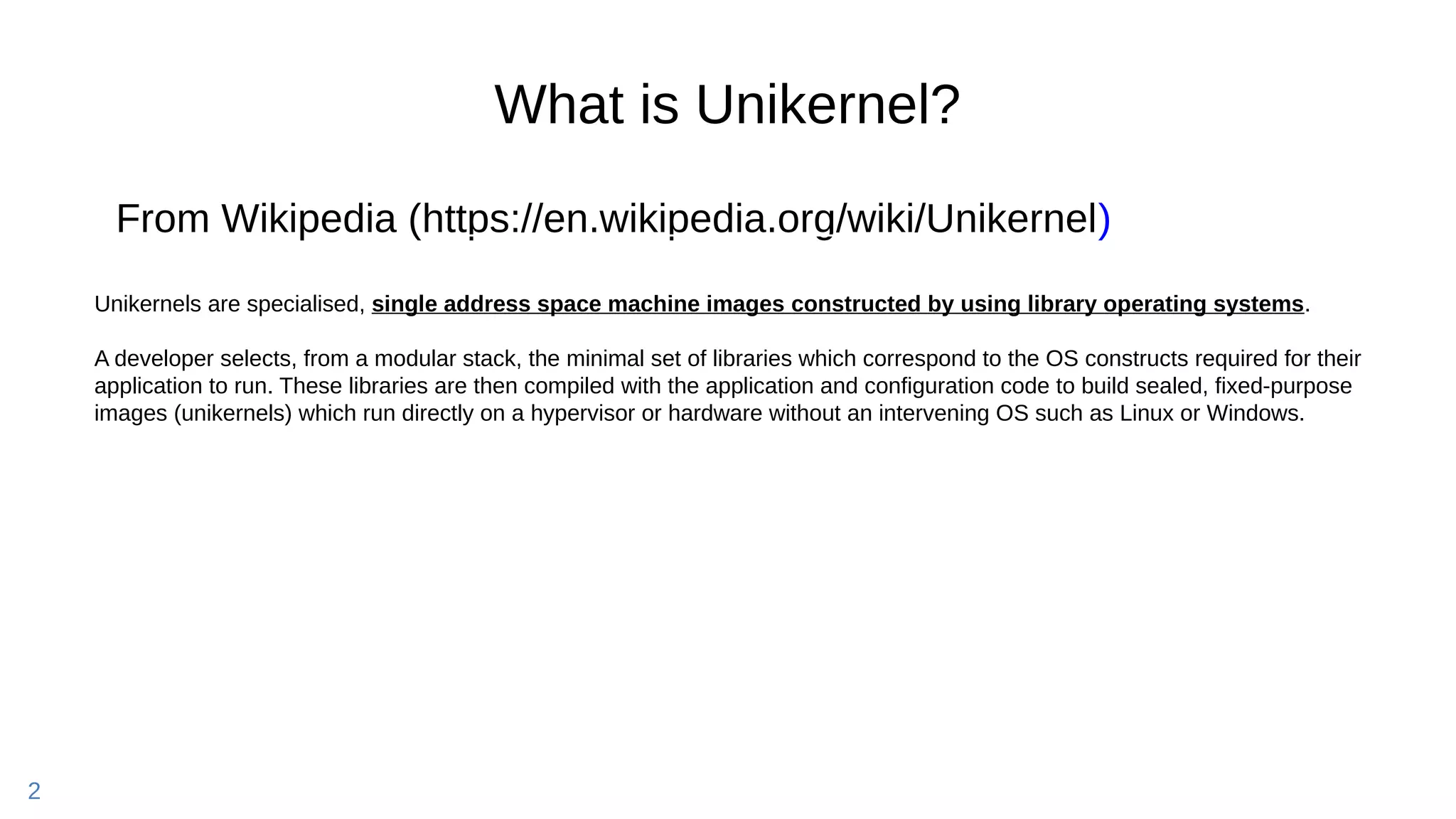 Unikernels Introduction | PDF | Operating Systems | Computer Software and Applications