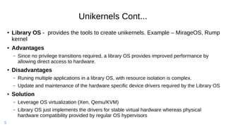 Unikernels Introduction | PDF | Operating Systems | Computer Software and Applications