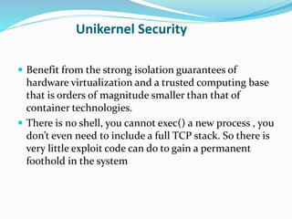 Unikernels and Cloud Computing | PPTX