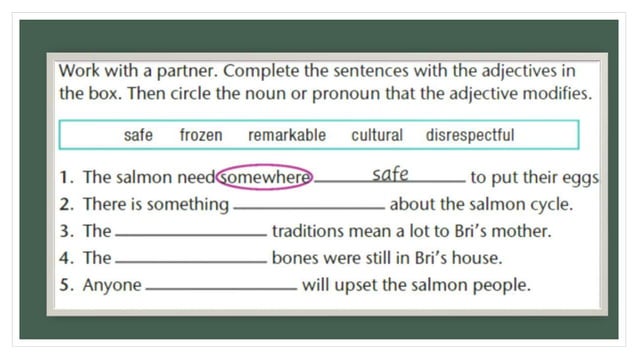 Adjectives after Indenfinite Pronouns Prenominal and postnominal ...
