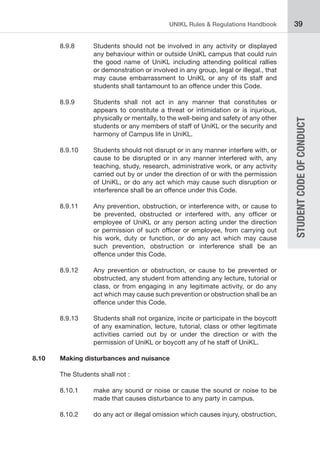 Uni kl rulesandregulationshandbook7thedition | PDF