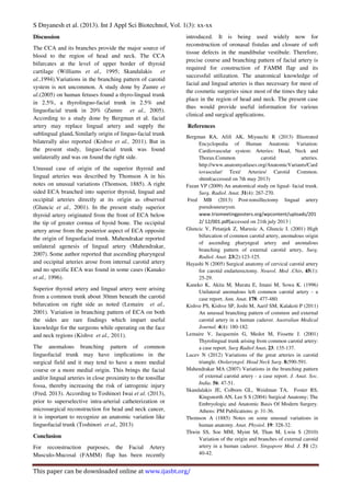 UNILATERAL LINGUOFACIAL TRUNK: A RARE CASE REPORT: Dr. Kapil Amgain | PDF