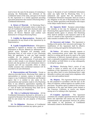 Unilateral NDA -- individual disclosing to corporation | PDF