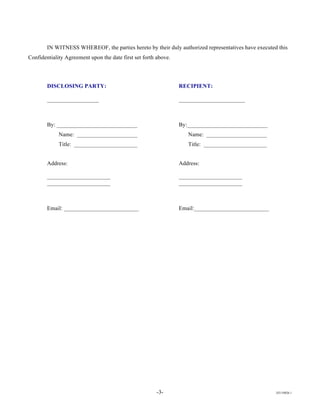 Unilateral NDA -- individual disclosing to corporation | PDF