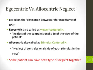 Rehabilitation of Unilateral Spatial neglect | PPT