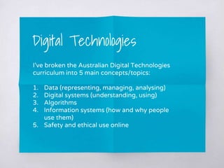 How to teach digital technologies in the Primary years | PPT
