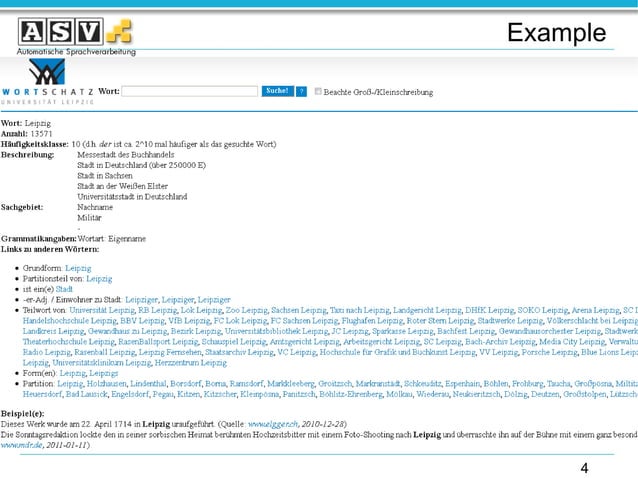 Dirk Goldhahn: Introduction to the German Wortschatz Project | PDF | Web Design and HTML | Internet