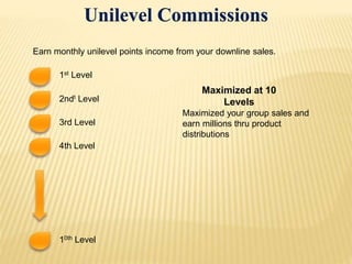 Unilevel Commissions | PPTX | Sales | Business