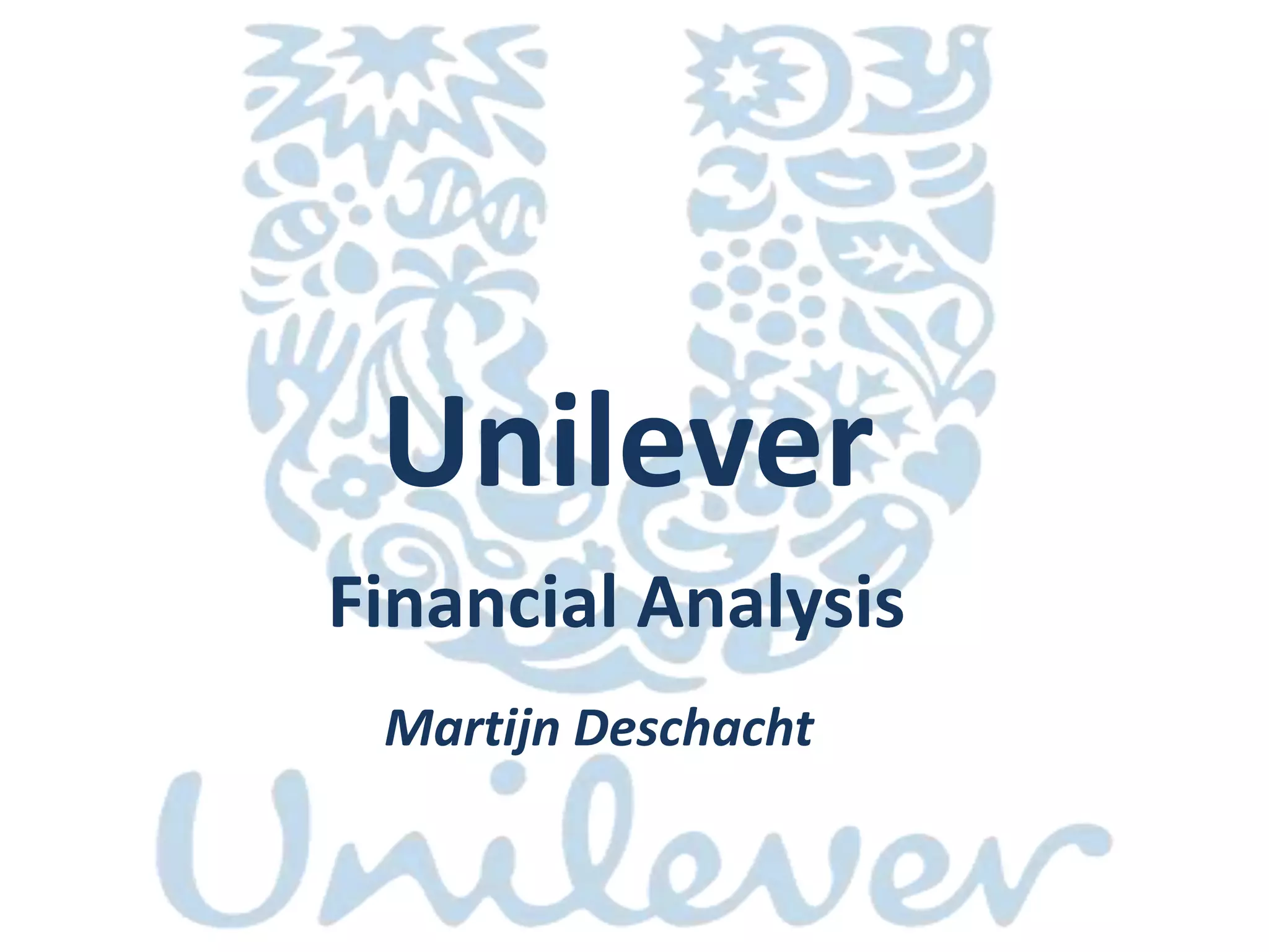 Financial analysis Unilever | PPTX