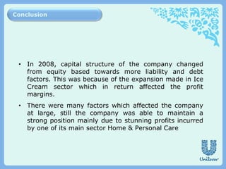 Ratio analysis of Unilever | PPTX