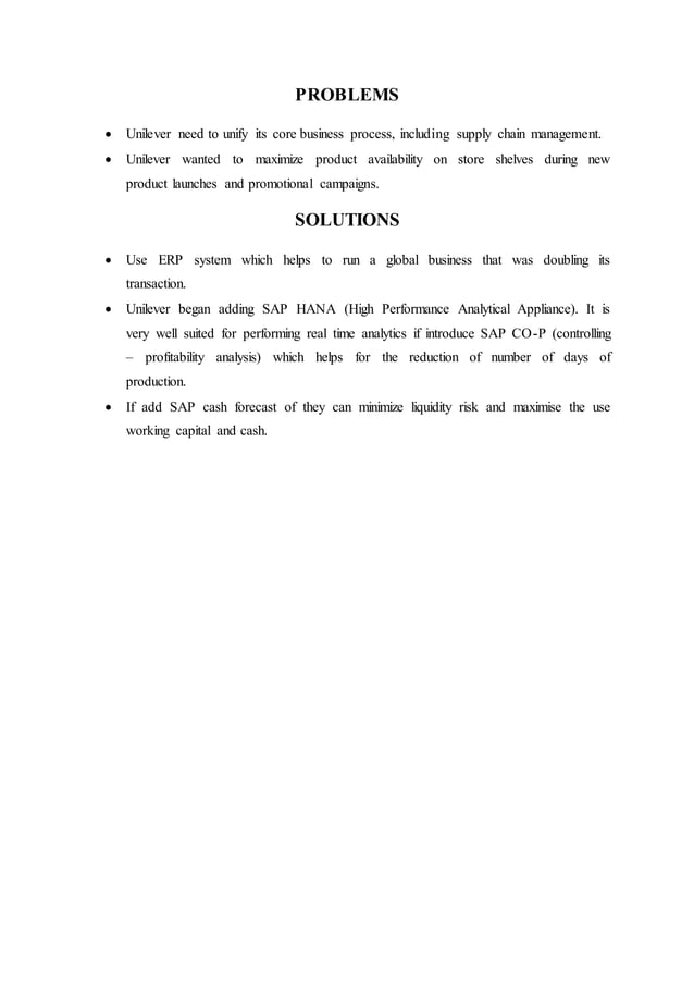 Unilever | DOCX | Computer Software and Applications | Computing