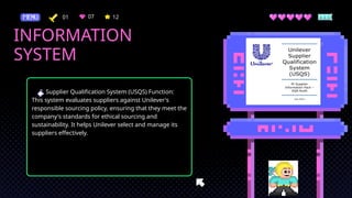 The Information System of Unilever (with brief background) | PPTX