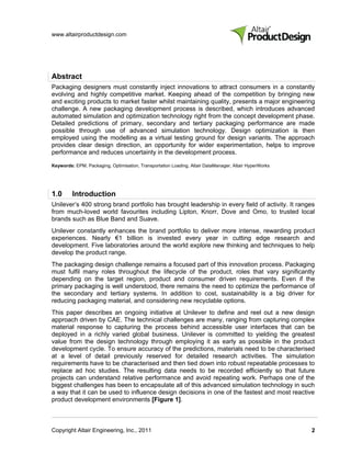 Unilever - Delivering Innovation & Intelligence in Product Design | PDF