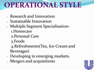 UNILEVER-An Innovative Business | PPTX