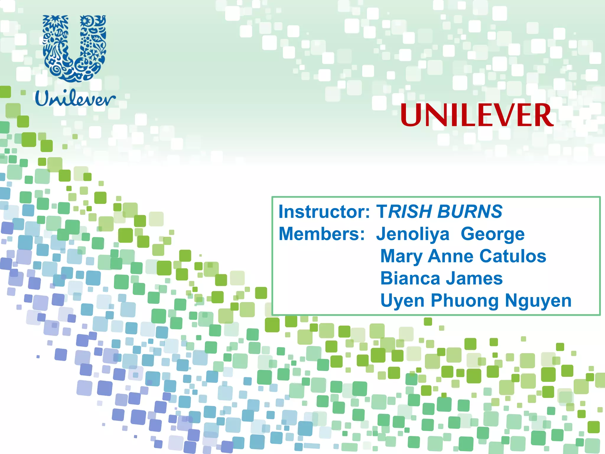 Unilever - Principles of Hospitality Management | PPTX