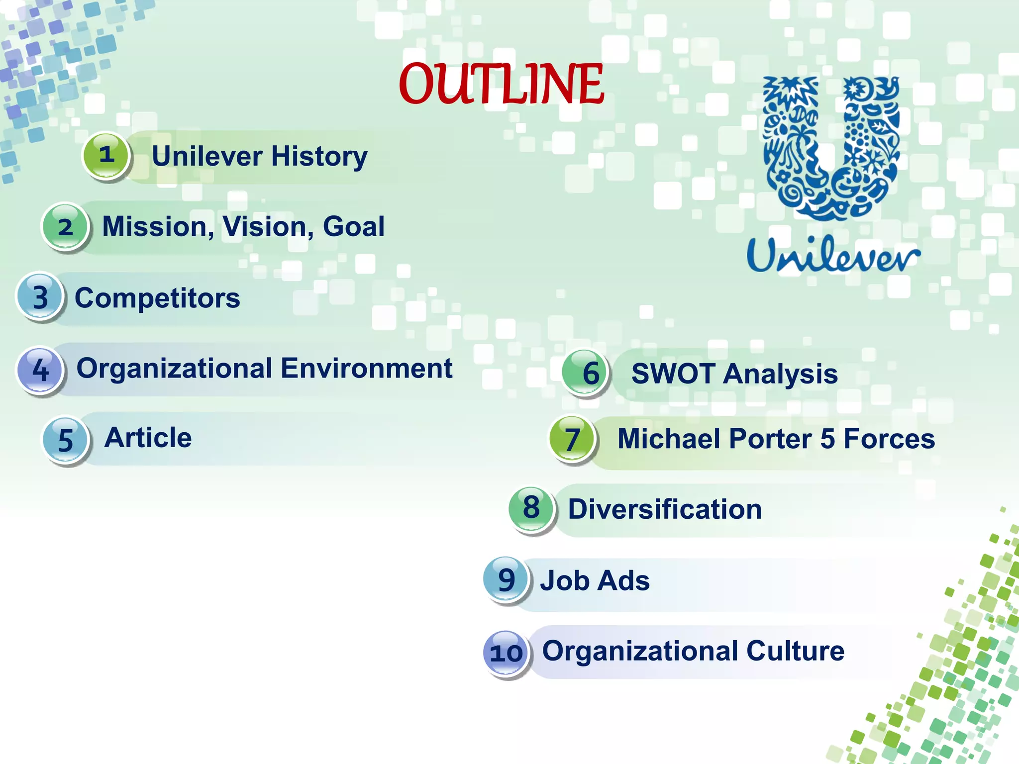 Unilever - Principles of Hospitality Management | PPTX