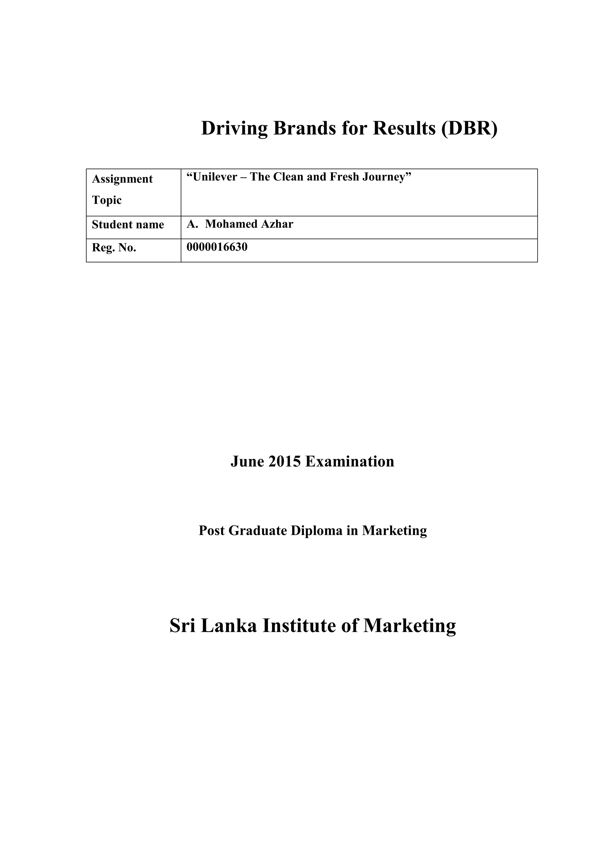 (Unilever) sunlight, laojee, lifebuoy and bru | PDF