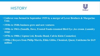 Research Report on Unilever Globally (By Seetal Daas and Group) | PPTX
