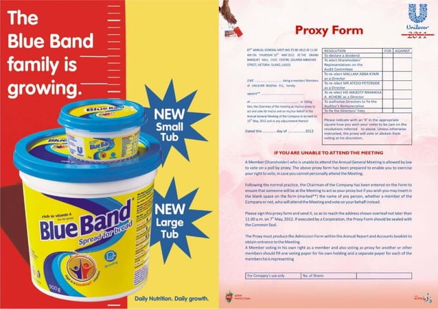 Unilever Annual Report 2011 | PPT