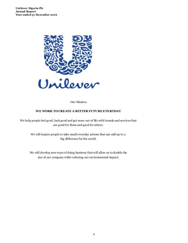 Unilever annual report 2016