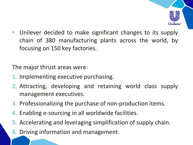 Unilever Supply Chain Management | PPT
