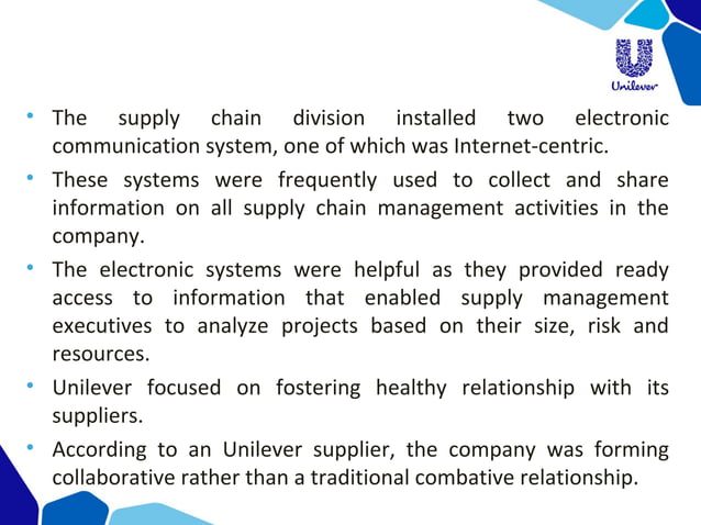 Unilever Supply Chain Management | PPT
