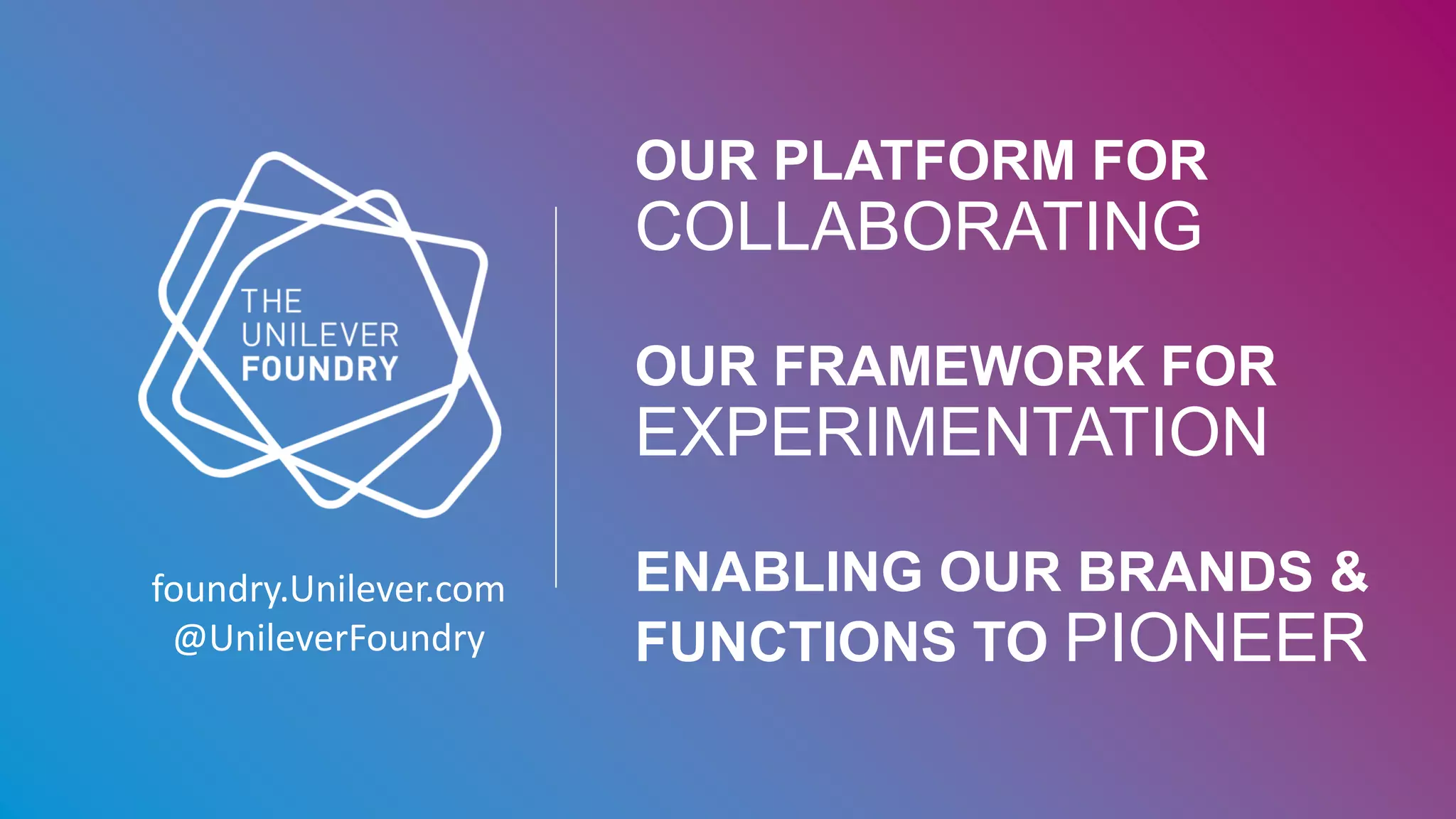 The future powered by start-ups - Unilever Foundry | PDF