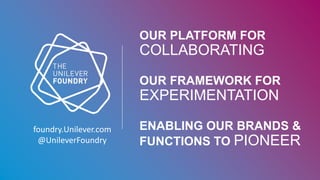 The future powered by start-ups - Unilever Foundry | PDF