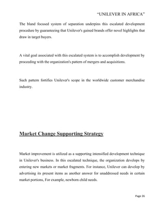 Unilever in africa | PDF