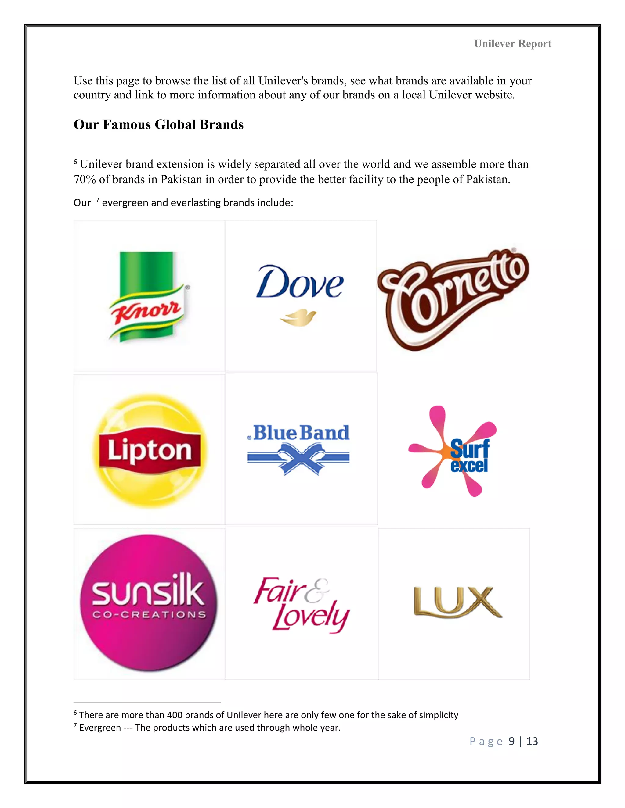 Unilever introduction | PDF