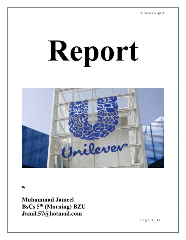 Unilever introduction | PDF
