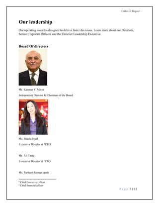 Unilever introduction | PDF