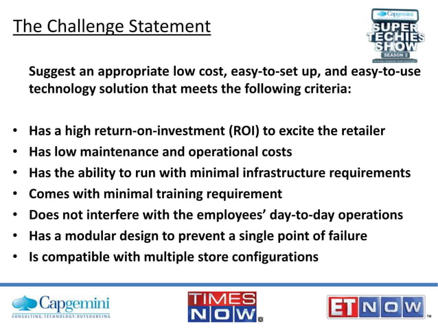 Capgemini Super Techies Show Season 2: The Unilever Challenge ...