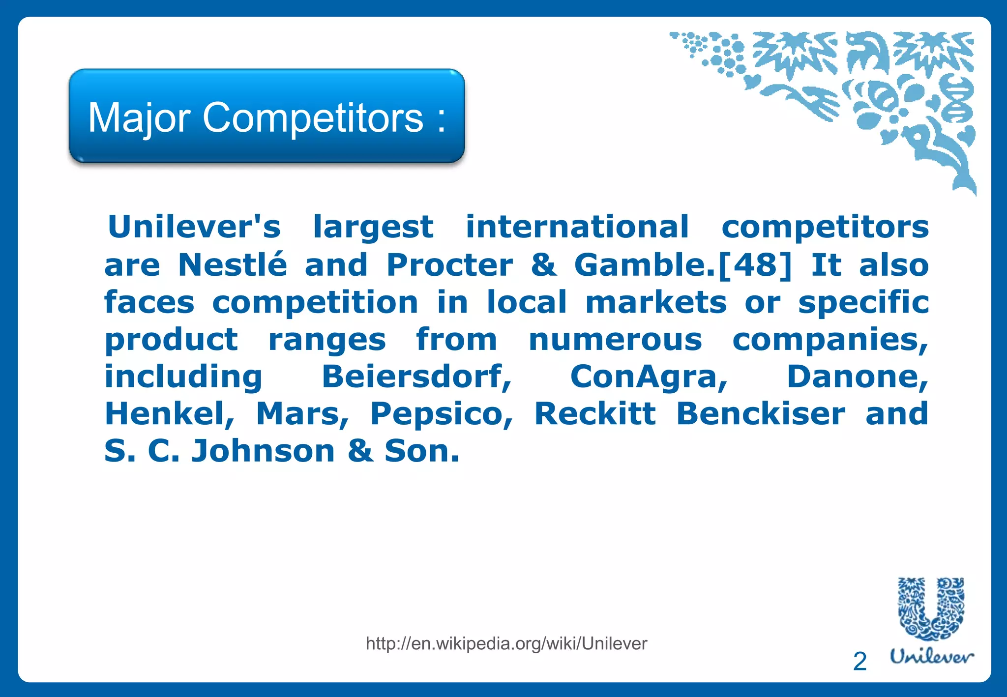 Unilever presentation | PPTX