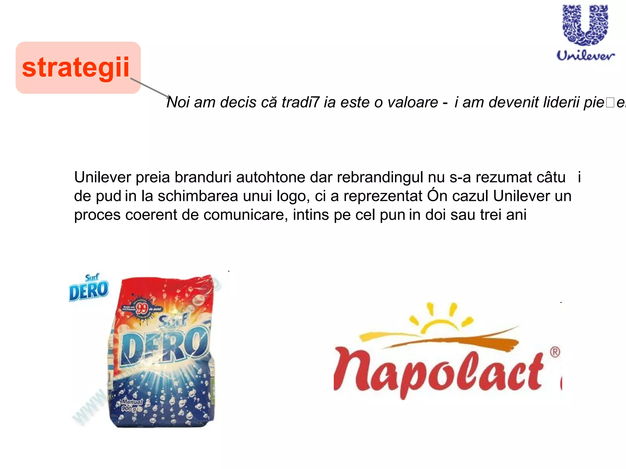 Unilever romania strategii | PPT