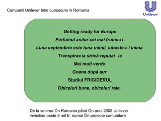 Unilever romania strategii | PPT